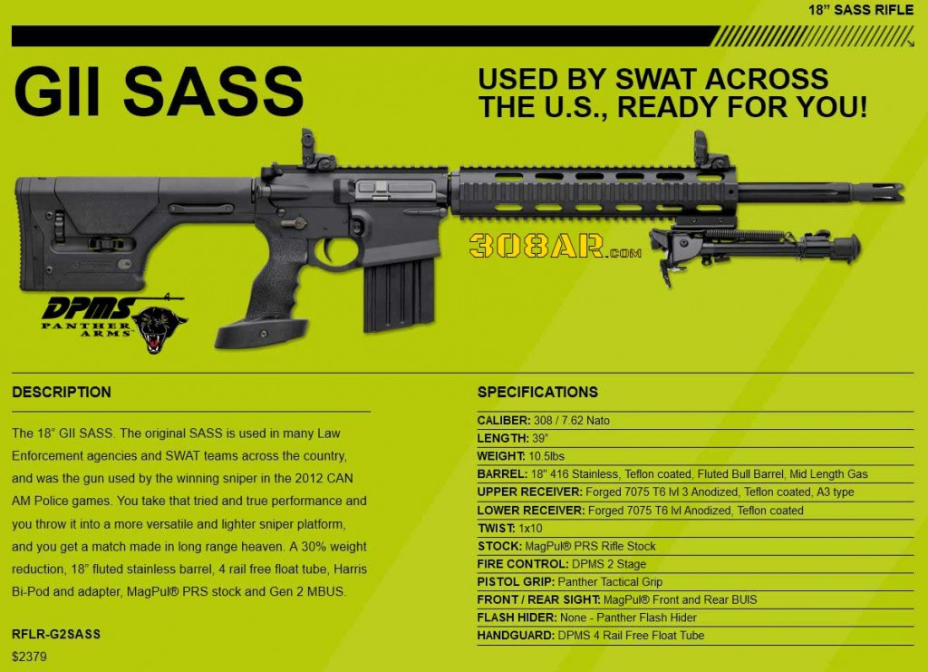 DPMS GII SASS 308AR RIFLE | 308 AR